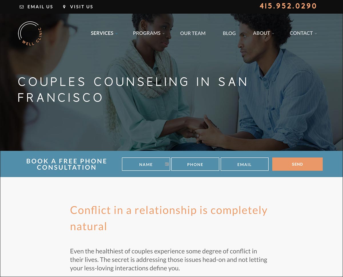 Why Therapist Websites Need a Contact Form on Every Page