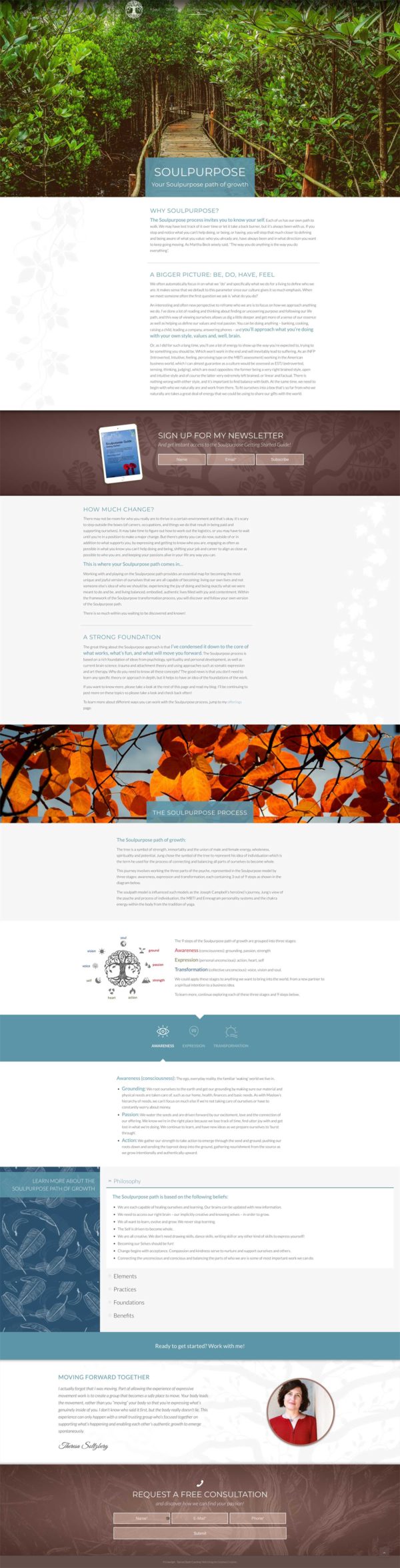 Therapist Website Design Portfolio — Taproot: SoulPurpose