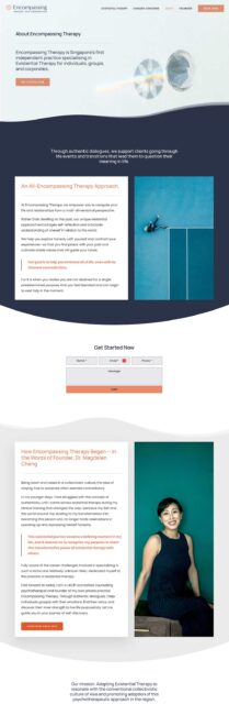 Therapist Website Design Portfolio — Encompassing: Existential Therapy ...