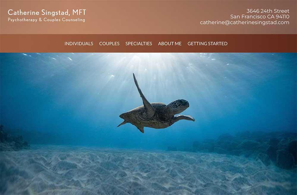 Therapist Website Design Portfolio — Catherine Singstad, MFT