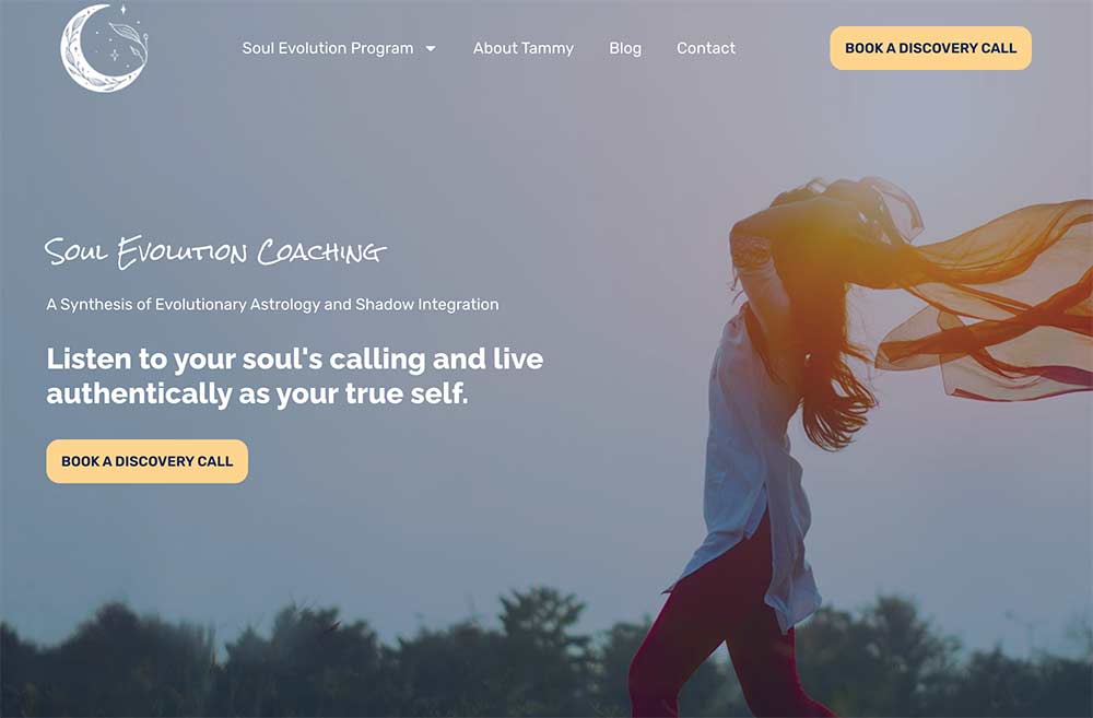 Soul Evolution Coaching — Therapist Website Design Portfolio