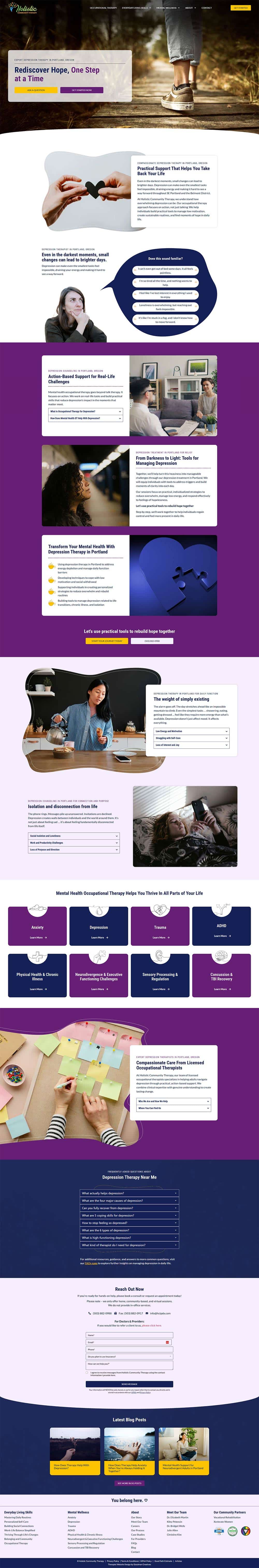 Holistic Community Therapy — Therapist Website Design Portfolio